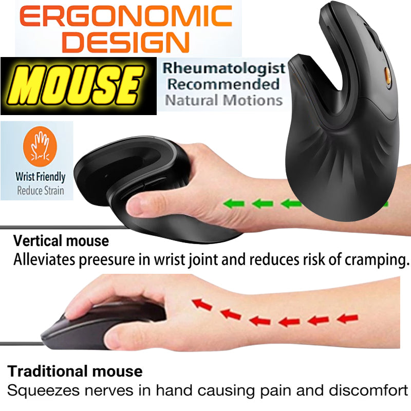 Vertical Mouse Wireless Rechargeable Vertical Mouse Wireless Battery V ...