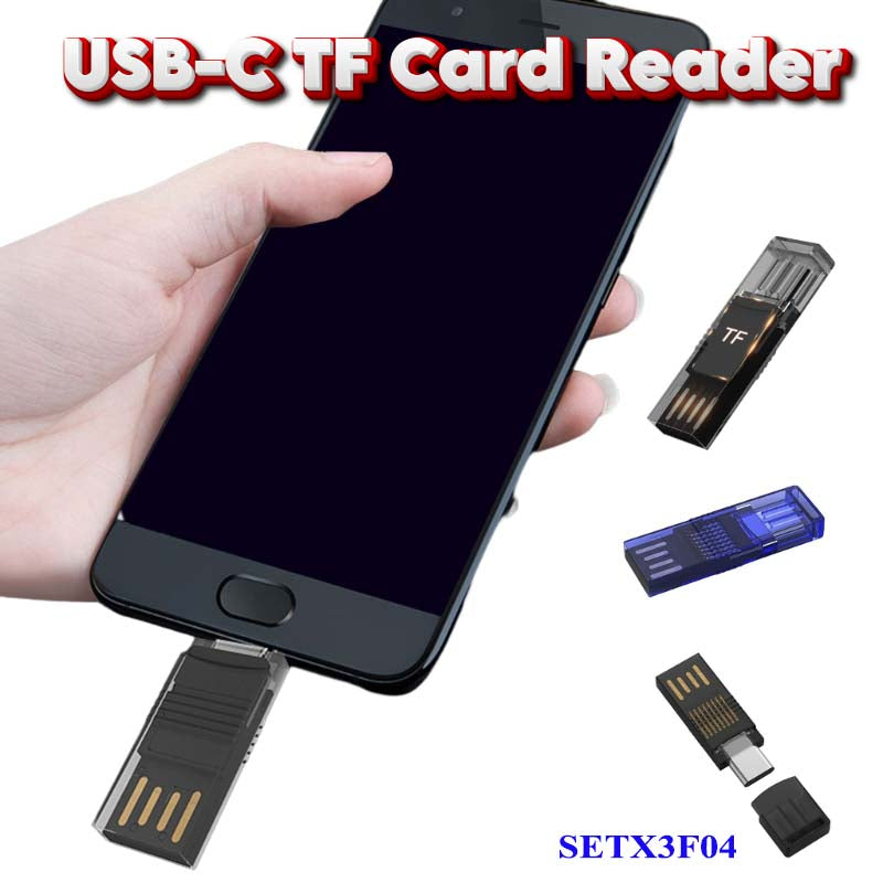 USB C Micro Card Reader，USB Type C OTG Adapter TF Card Memory Card Rea ...