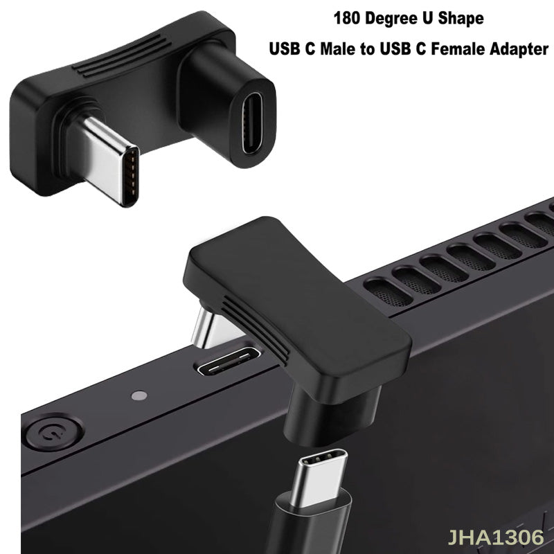 USB Type C U Shape Extension Adapter 180 Degree U Shape Adapter ...