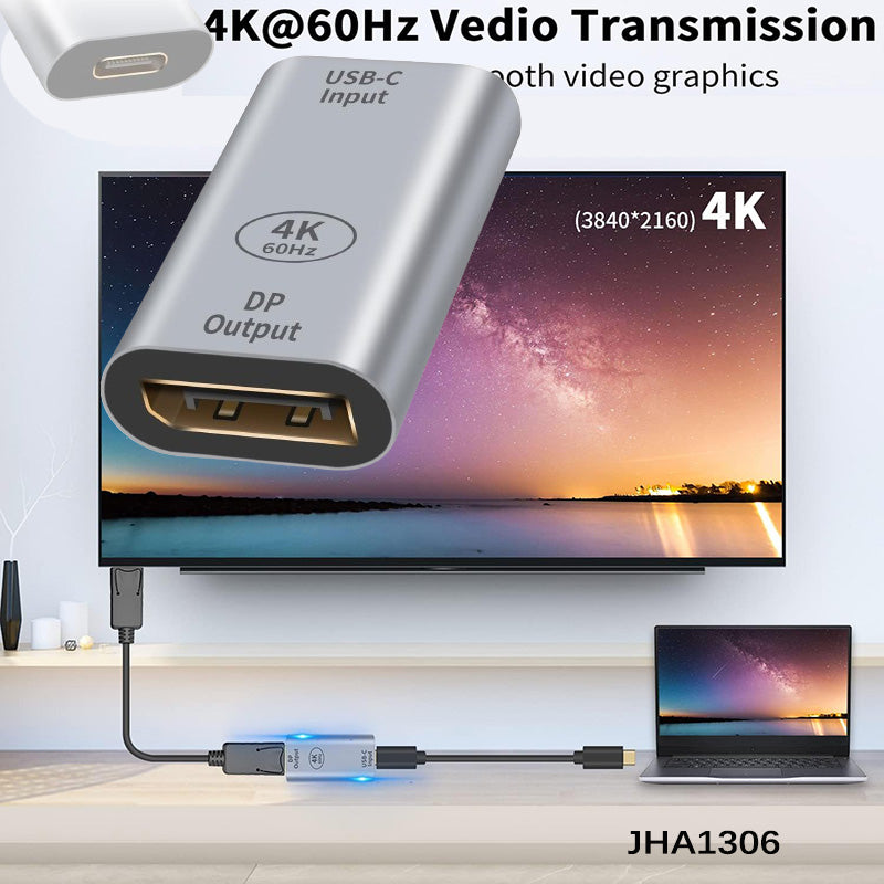 USB C to DP Adapter 4K, USB Type C to DisplayPort Adapter – 24hour Shop