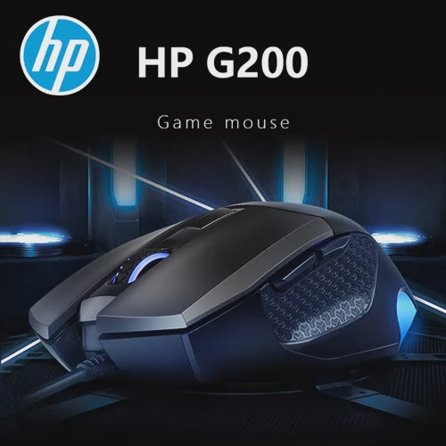 HP G200 4000DPI Adjustable USB Wired Backlit Optical Gaming Mouse ...