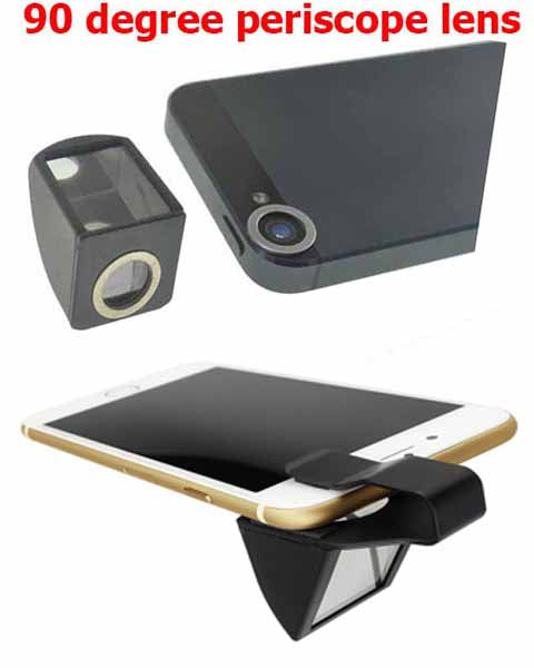 Universal 90 degree periscope spy camera lens for iphone 4 5/5S ...